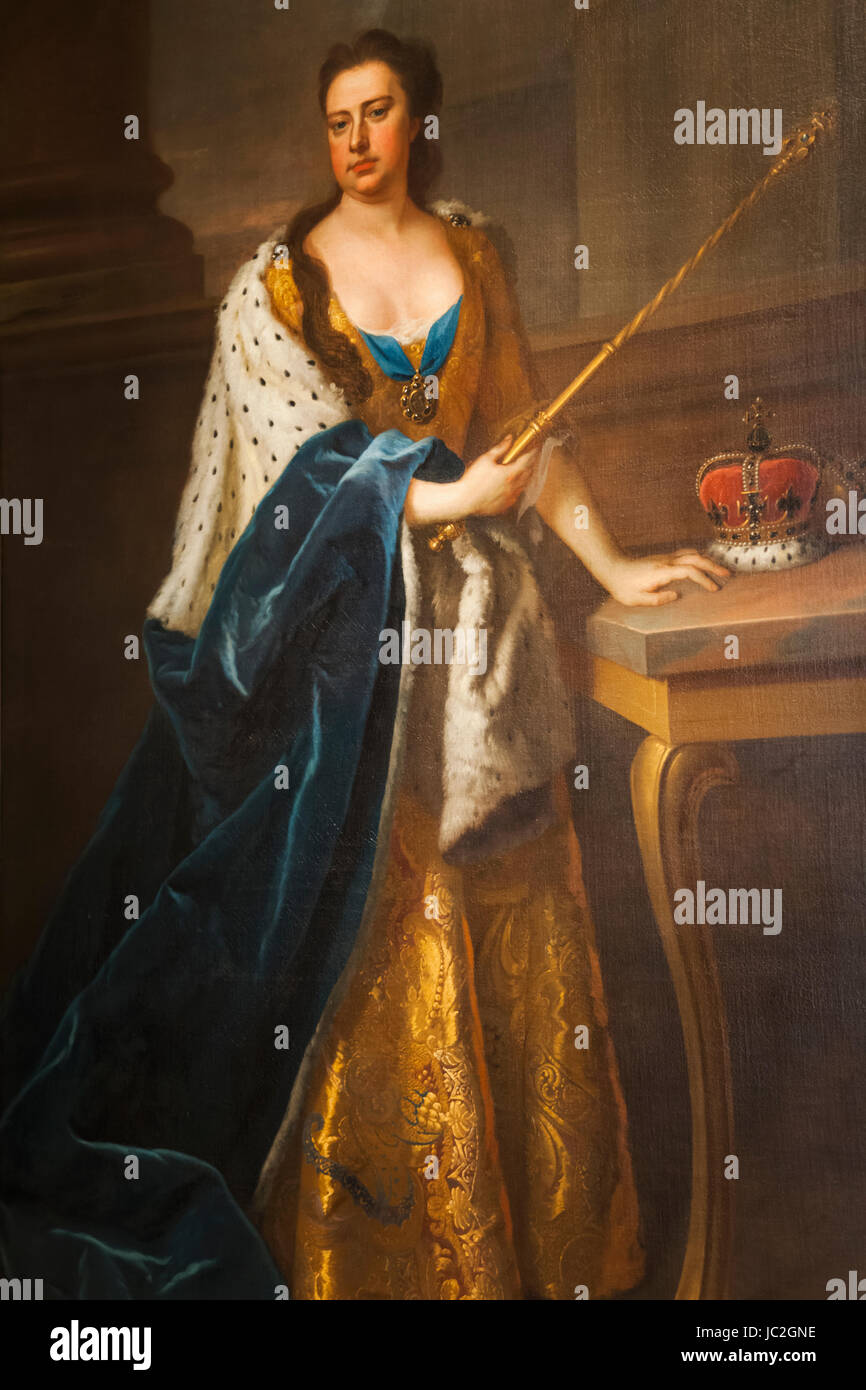 England, Portrait of Queen Anne by Michael Dahl dated 1714 Stock Photo ...