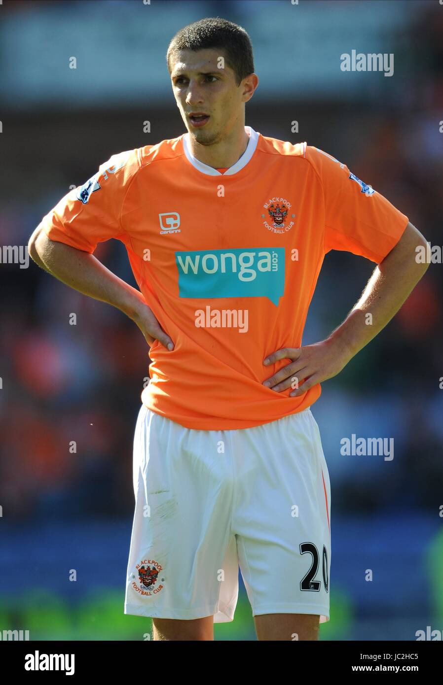 CRAIG CATHCART BLACKPOOL FC BLACKPOOL FC DW STADIUM WIGAN ENGLAND 14 ...