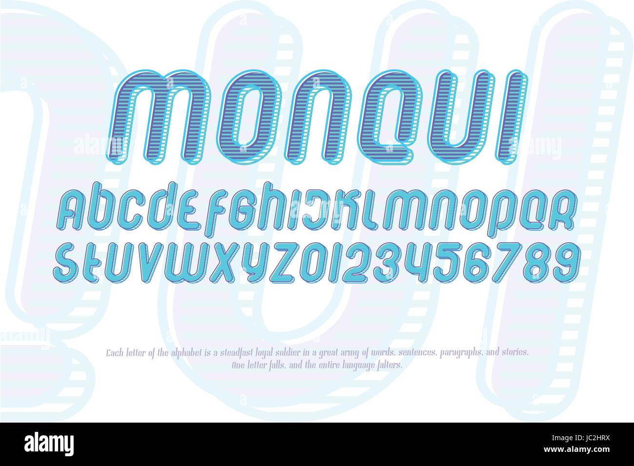 set of stylized alphabet letters and numbers. vector, contemporary ...