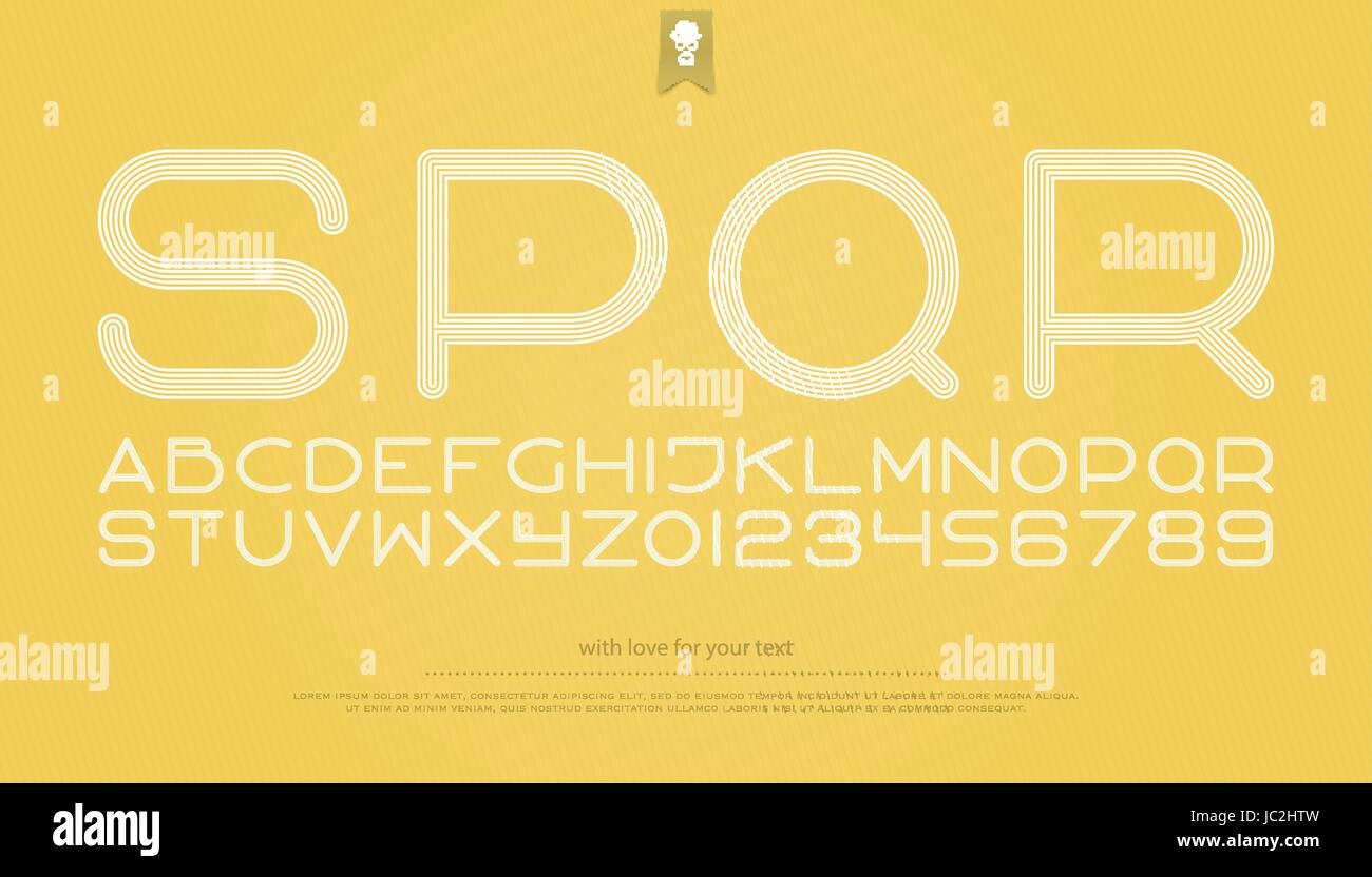 round style alphabet letters and numbers. vector, font type design ...