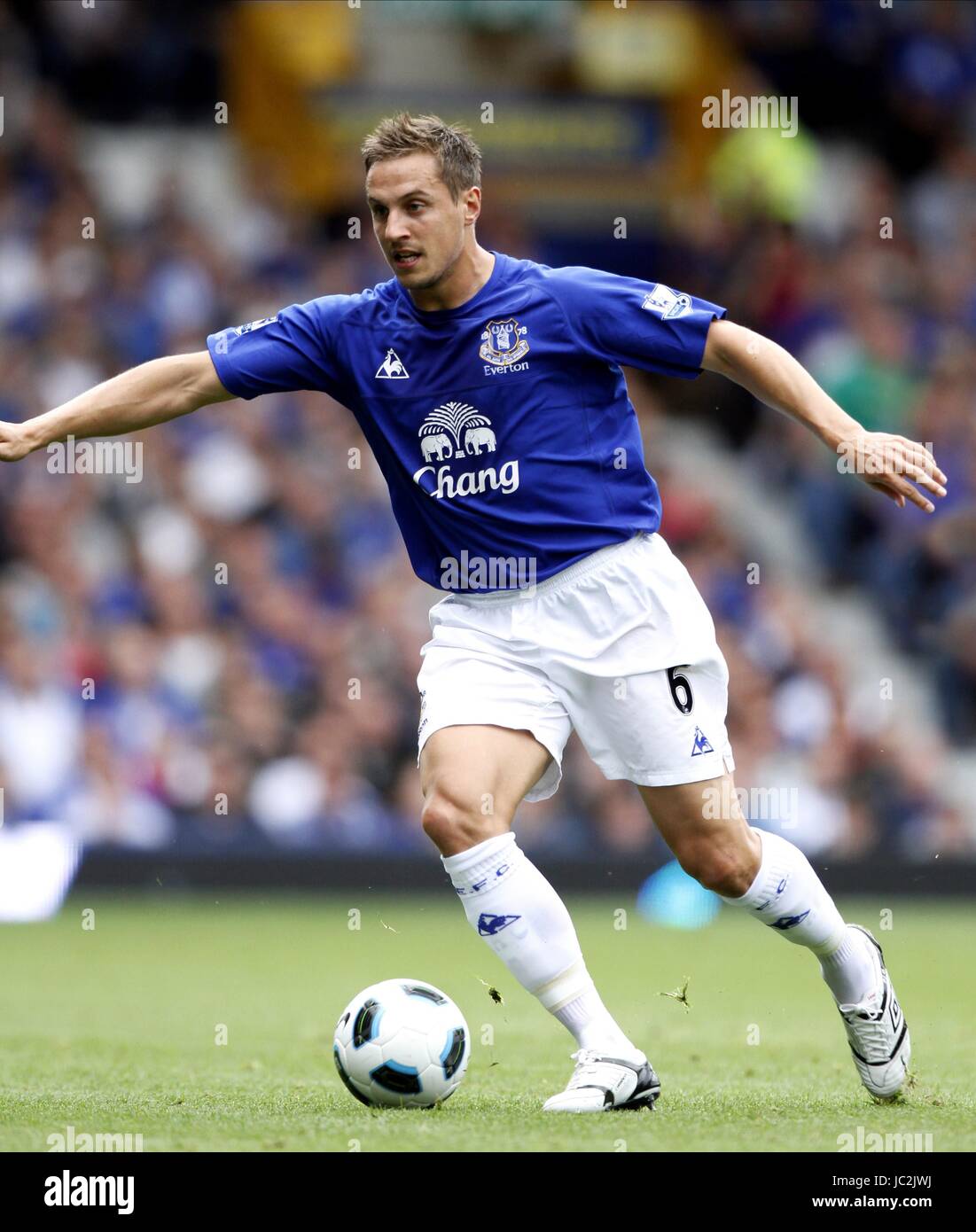 PHIL JAGIELKA EVERTON FC GOODISON PARK LIVERPOOL ENGLAND 21 August 2010 ...