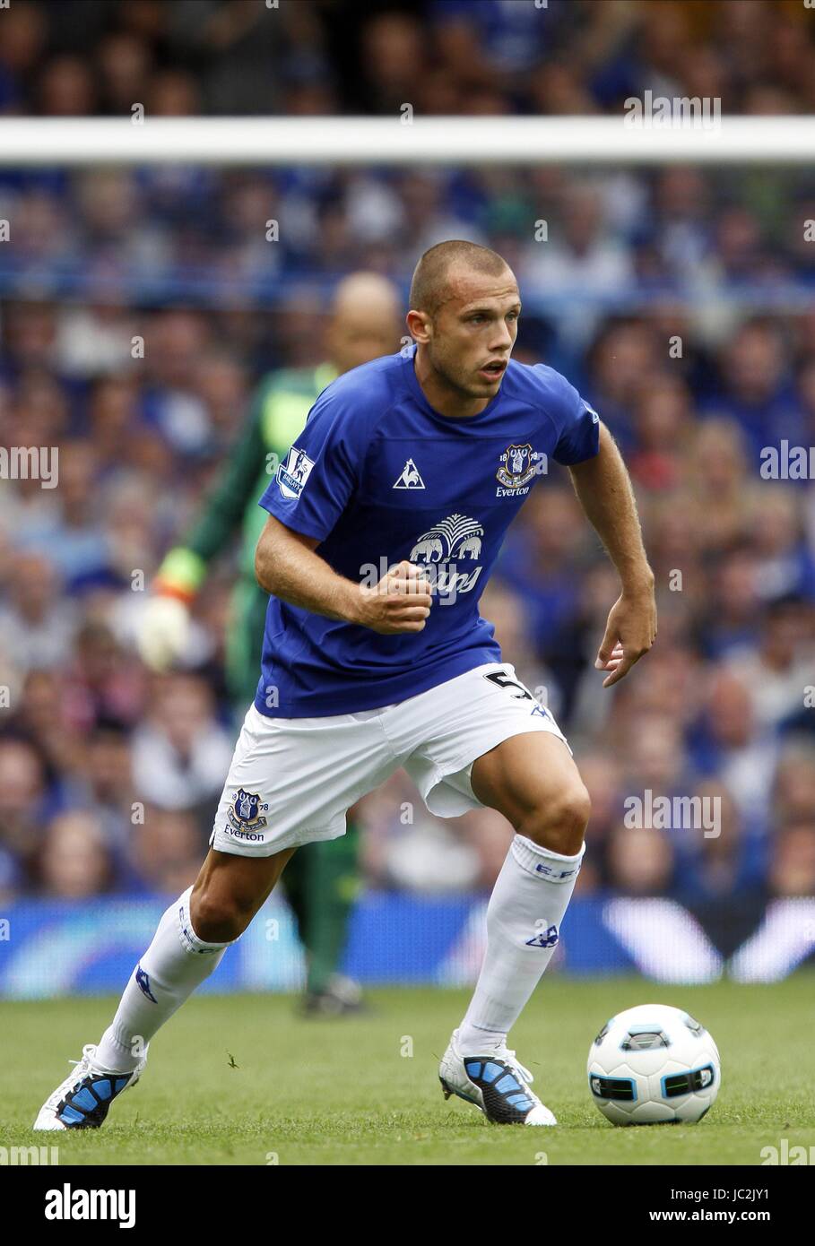 JOHN HEITINGA EVERTON FC GOODISON PARK LIVERPOOL ENGLAND 21 August 2010 ...