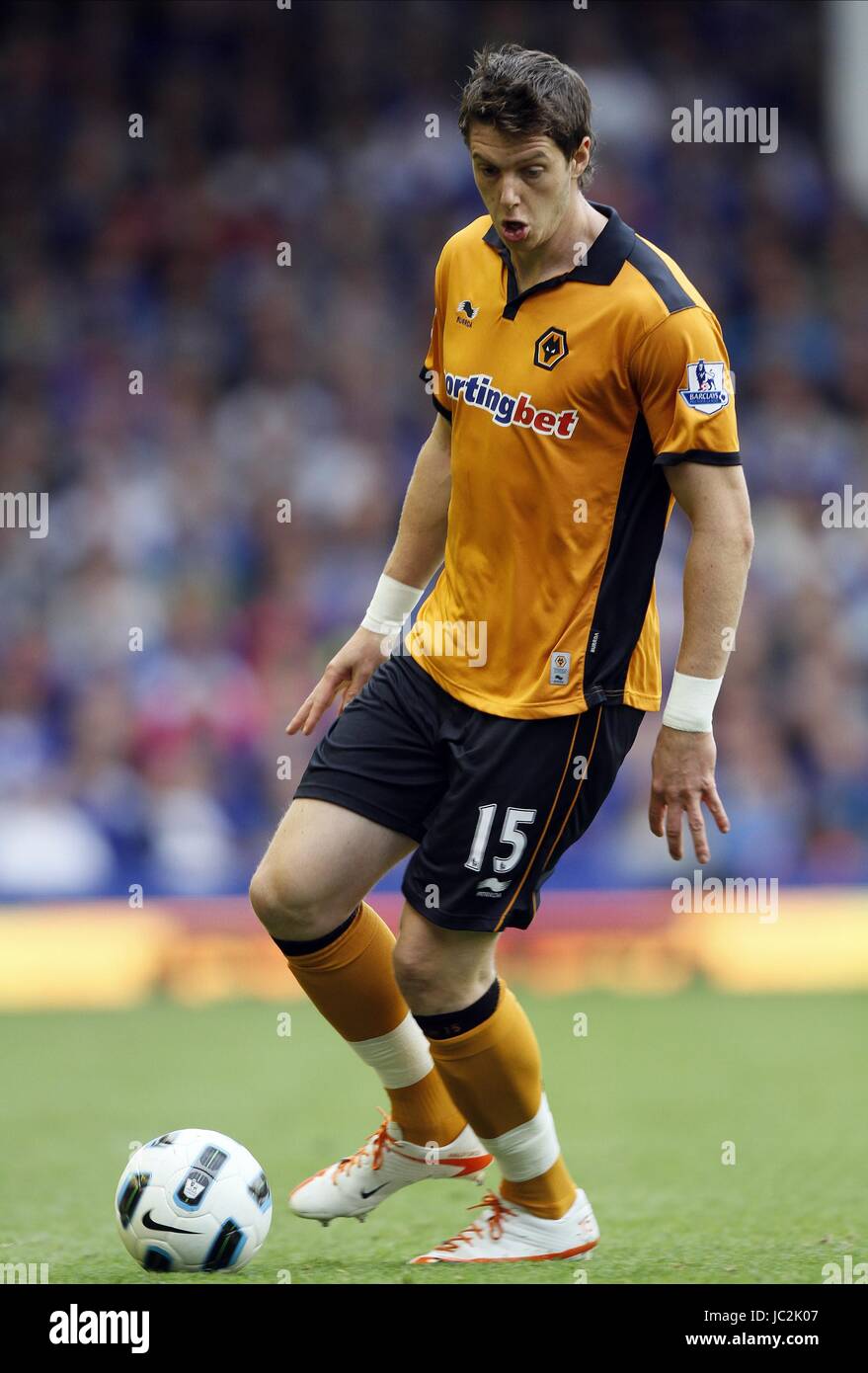 GREG HALFORD WOLVERHAMPTON WANDERERS FC GOODISON PARK LIVERPOOL ENGLAND ...