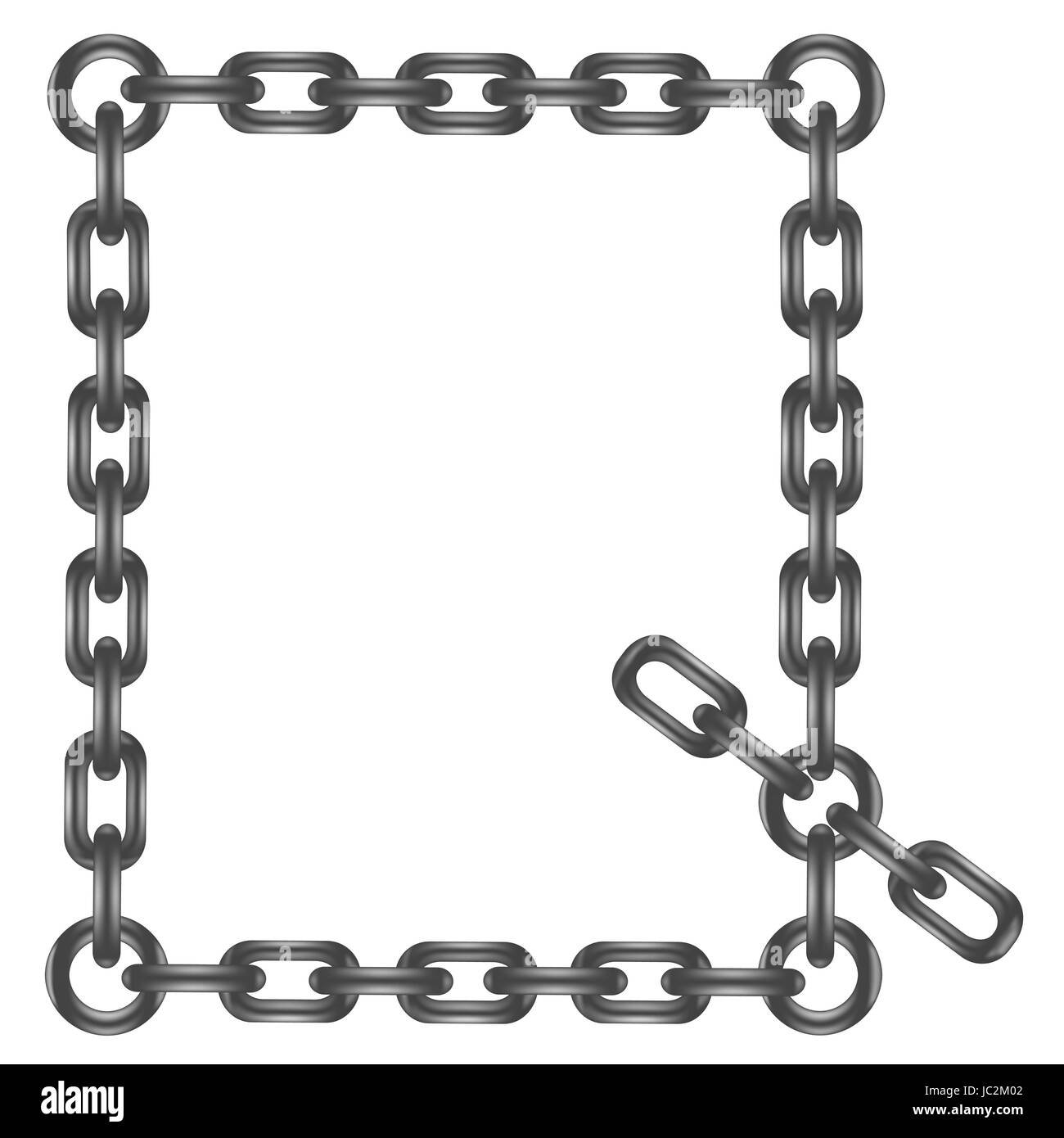 illustration with chain letter on a white background for your design ...