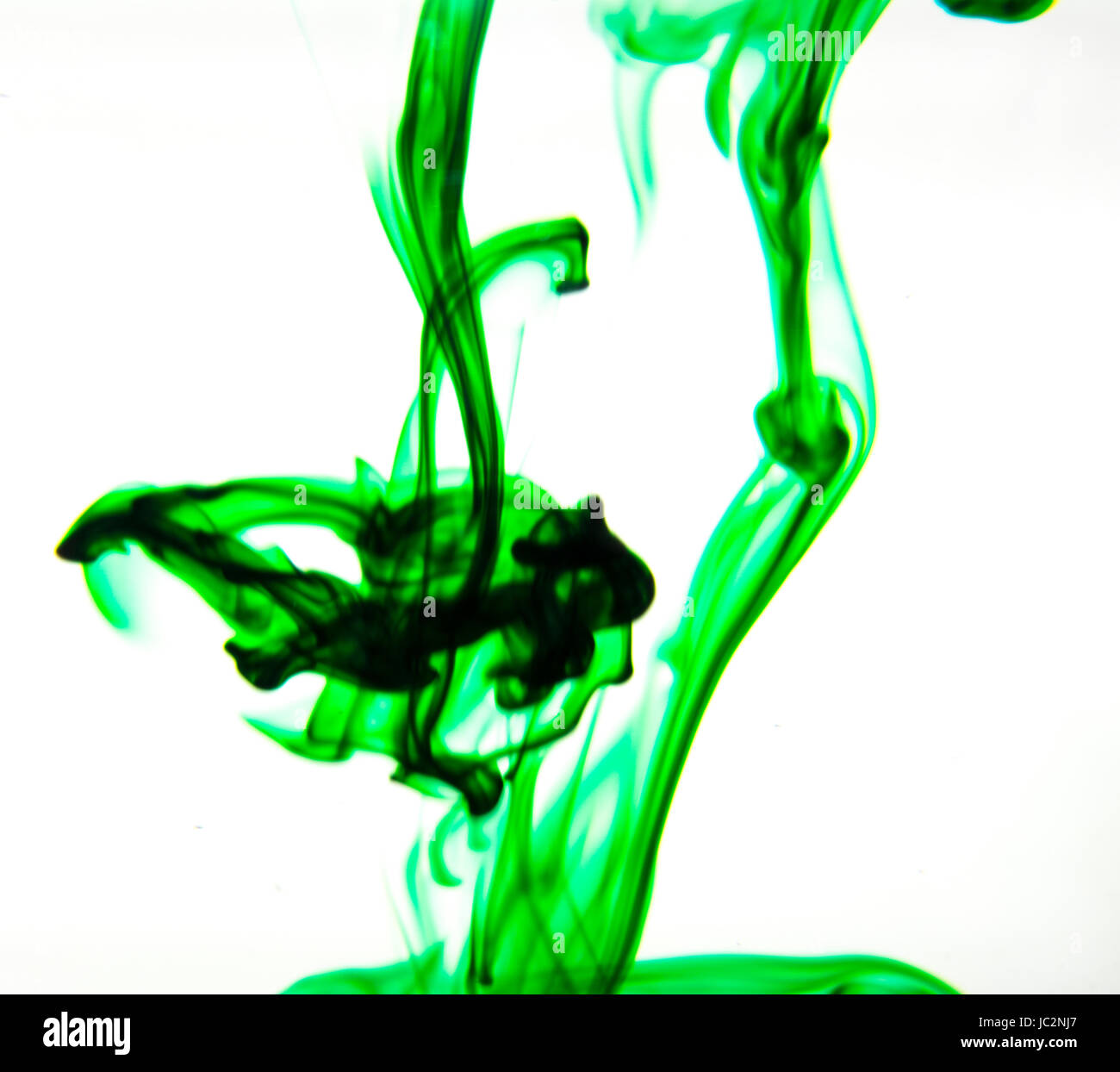 Vegetable ink poured into water with white background Stock Photo - Alamy