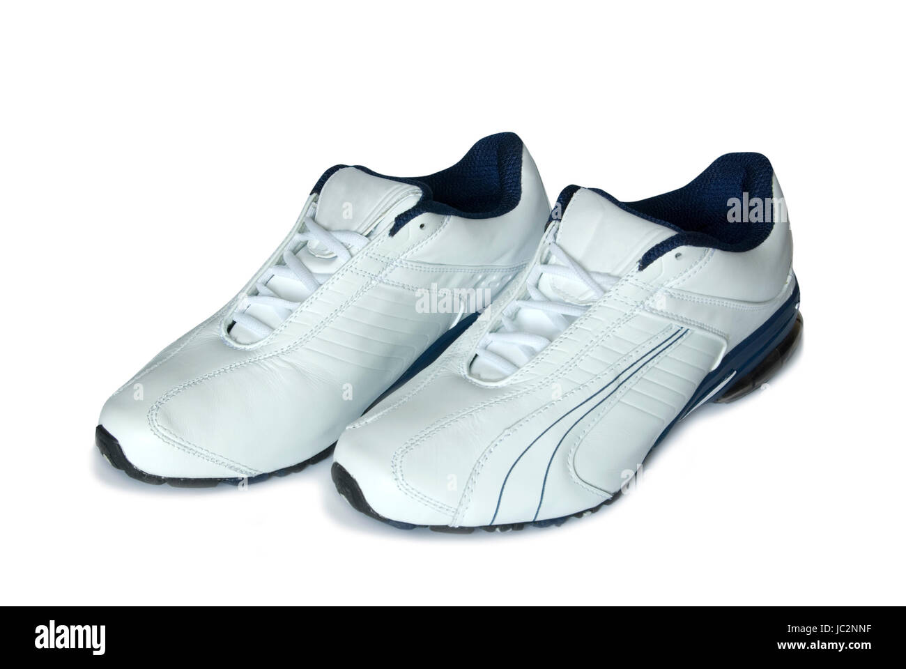 A pair of men's running shoes on white Stock Photo - Alamy