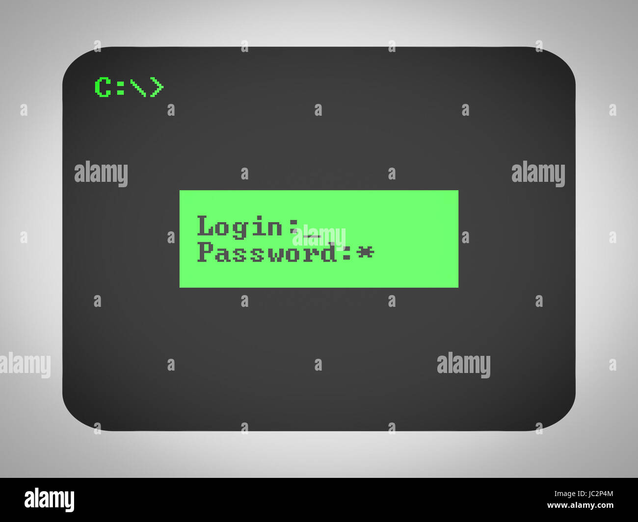 Vintage looking Vintage computer monitor screen illustration Stock ...