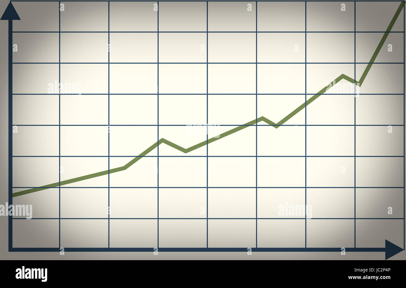 Vintage looking Economic growth chart or graph Stock Photo - Alamy