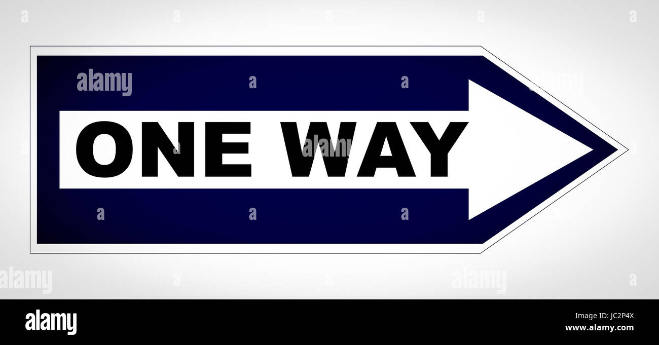 One way traffic sign isolated Stock Photo - Alamy