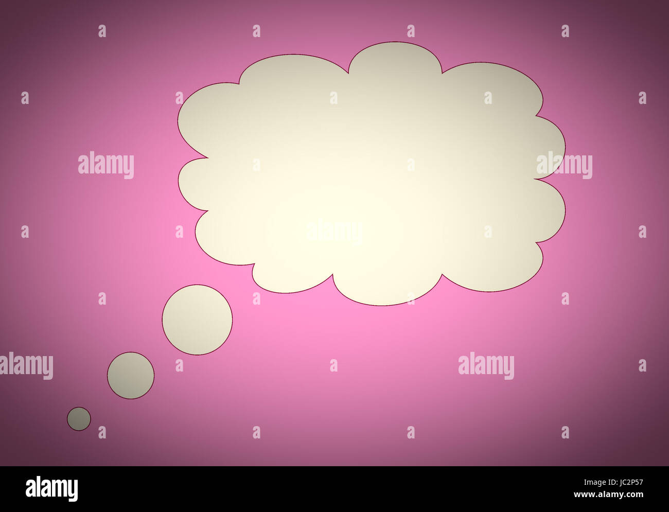 Vintage looking Comics style callout in white over pink Stock Photo - Alamy