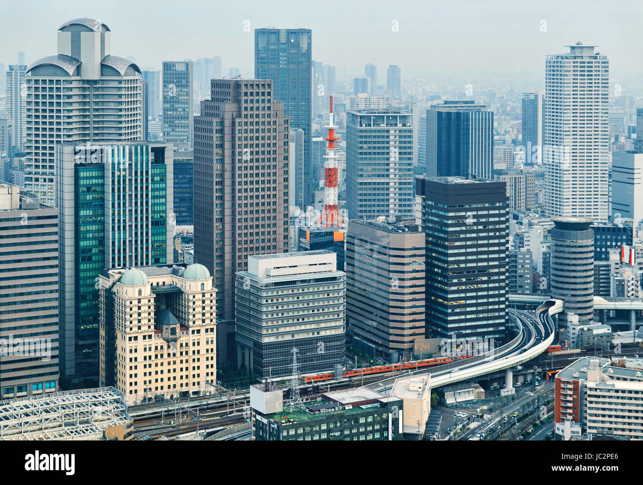 Dense skyline of Umeda District, Osaka, Japan Stock Photo - Alamy