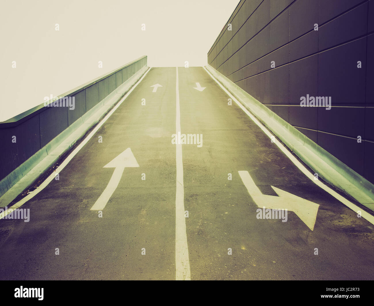 Vintage retro looking Garage access ramp (with UK left side drive Stock ...