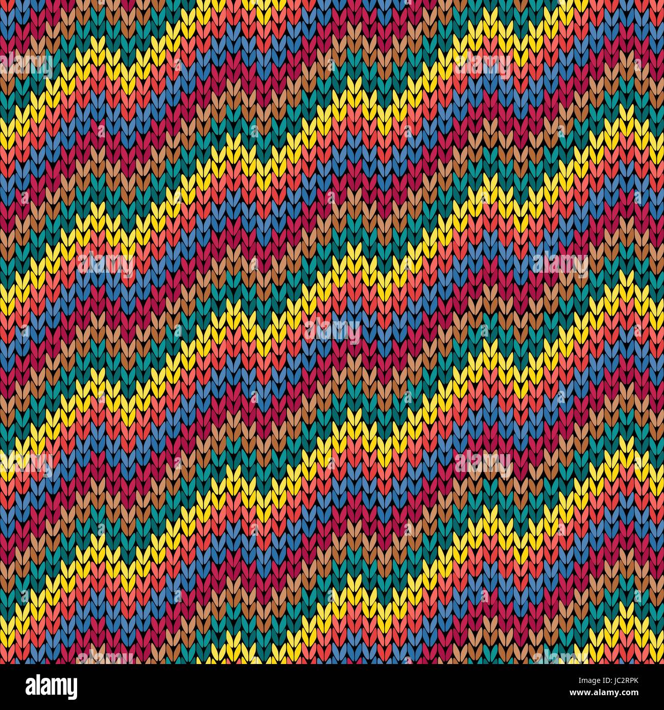 Seamless knitting zigzag pattern hi-res stock photography and images ...