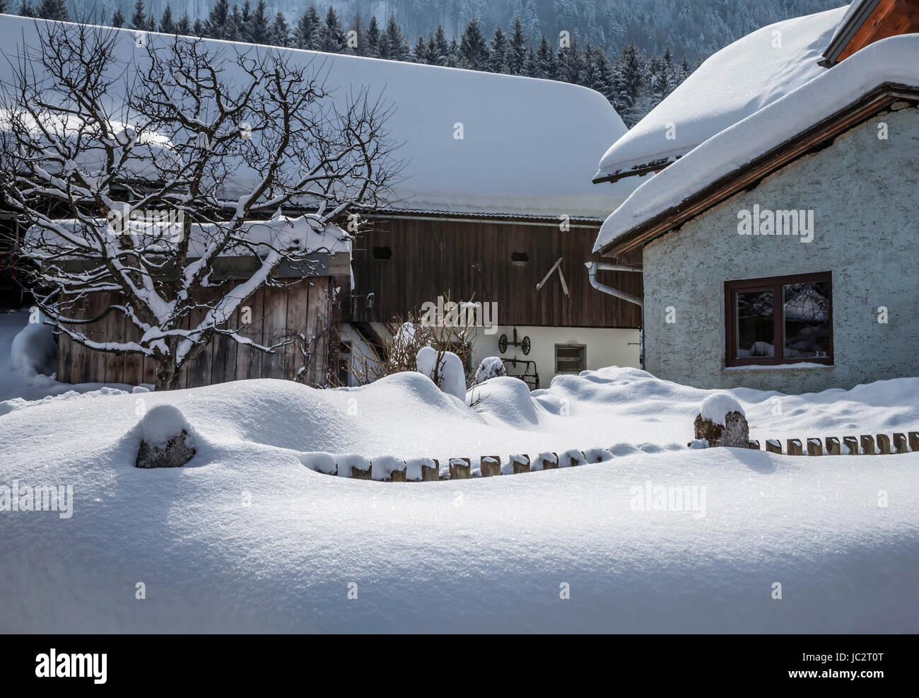 homestead in winter Stock Photo - Alamy