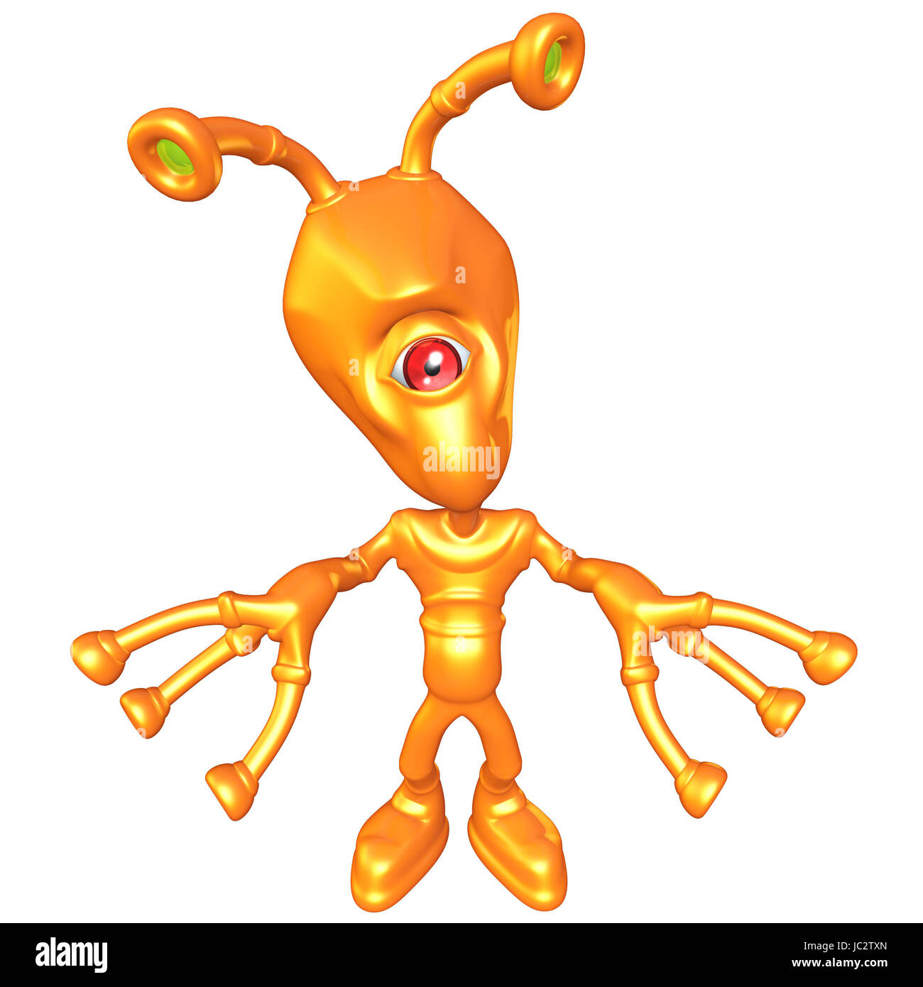Alien with tentacles illustration Cut Out Stock Images & Pictures - Alamy