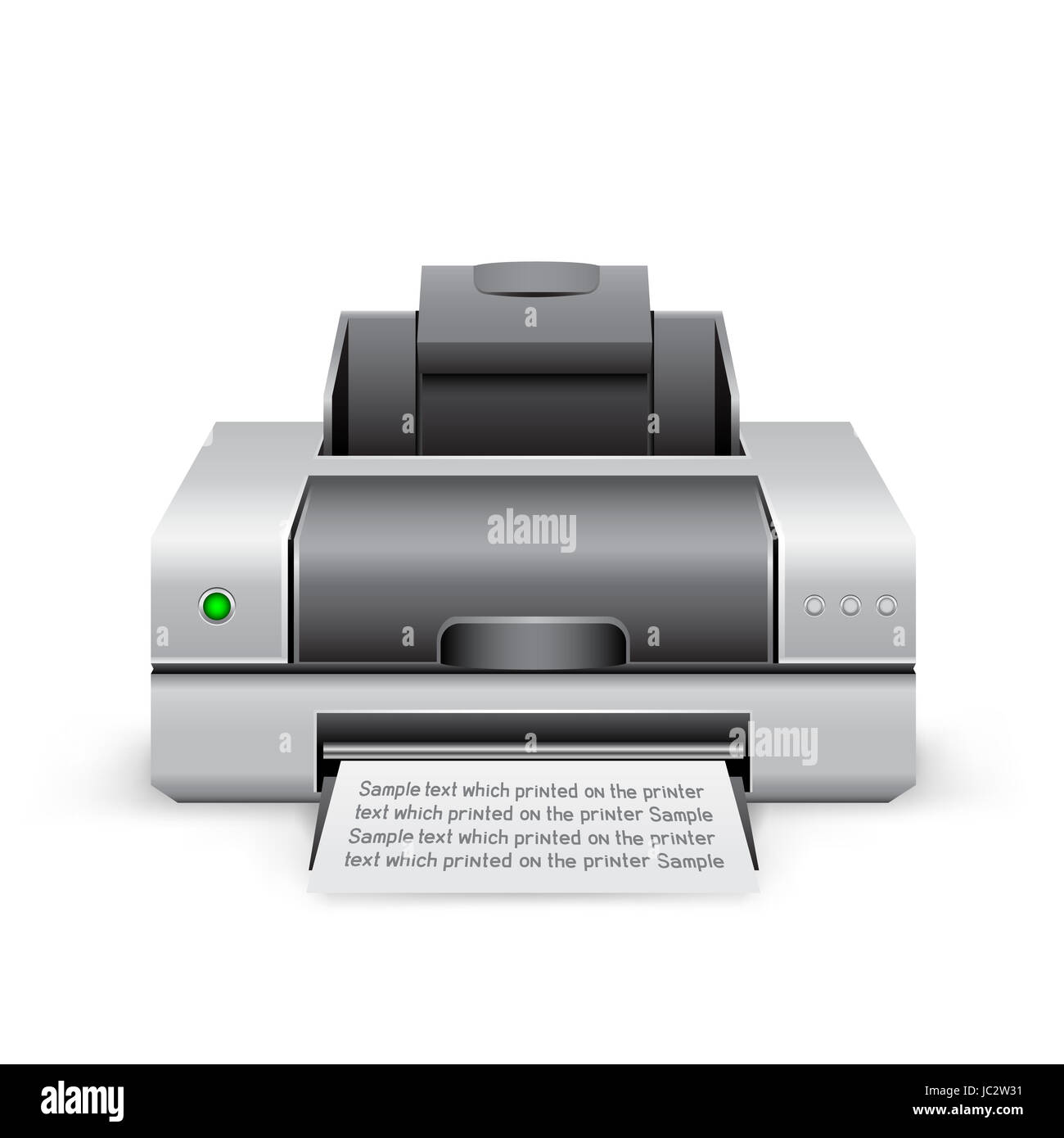 The black inkjet printer on the white background Stock Photo - Alamy