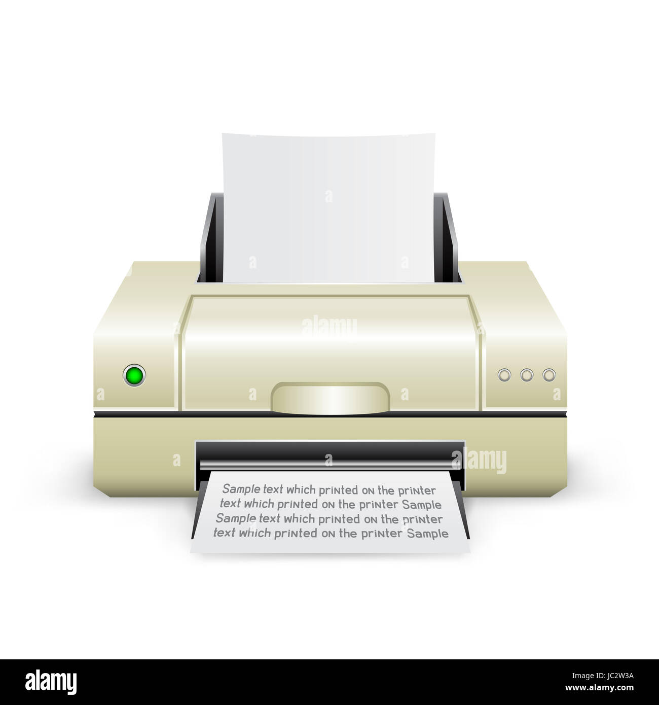 The white inkjet printer on the white background Stock Photo - Alamy
