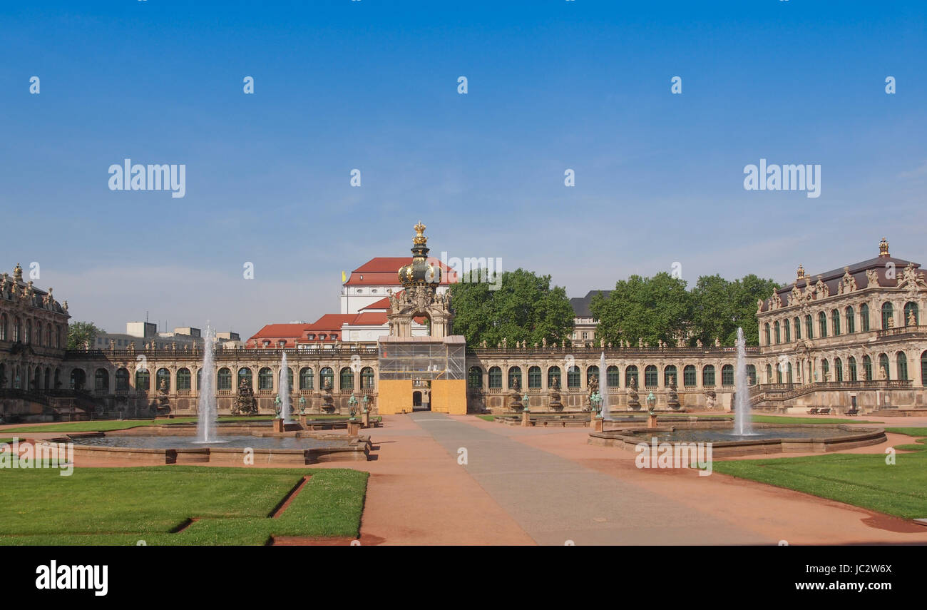 Dresdner Zwinger rococo palace designed by Poeppelmann in 1710 as ...