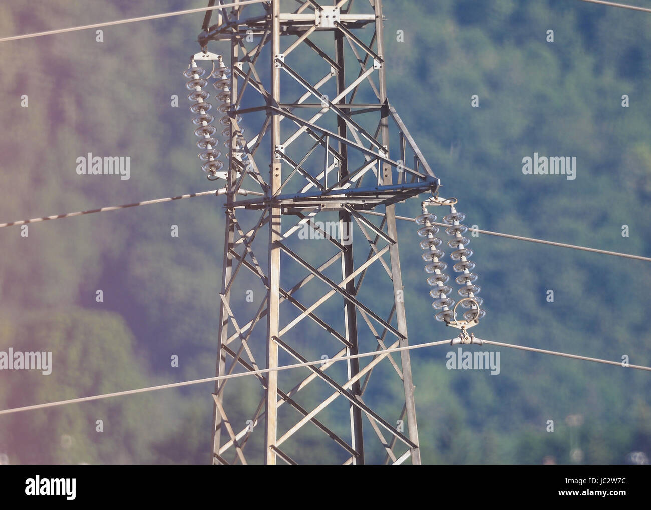 An electric power high voltage transmission line Stock Photo - Alamy