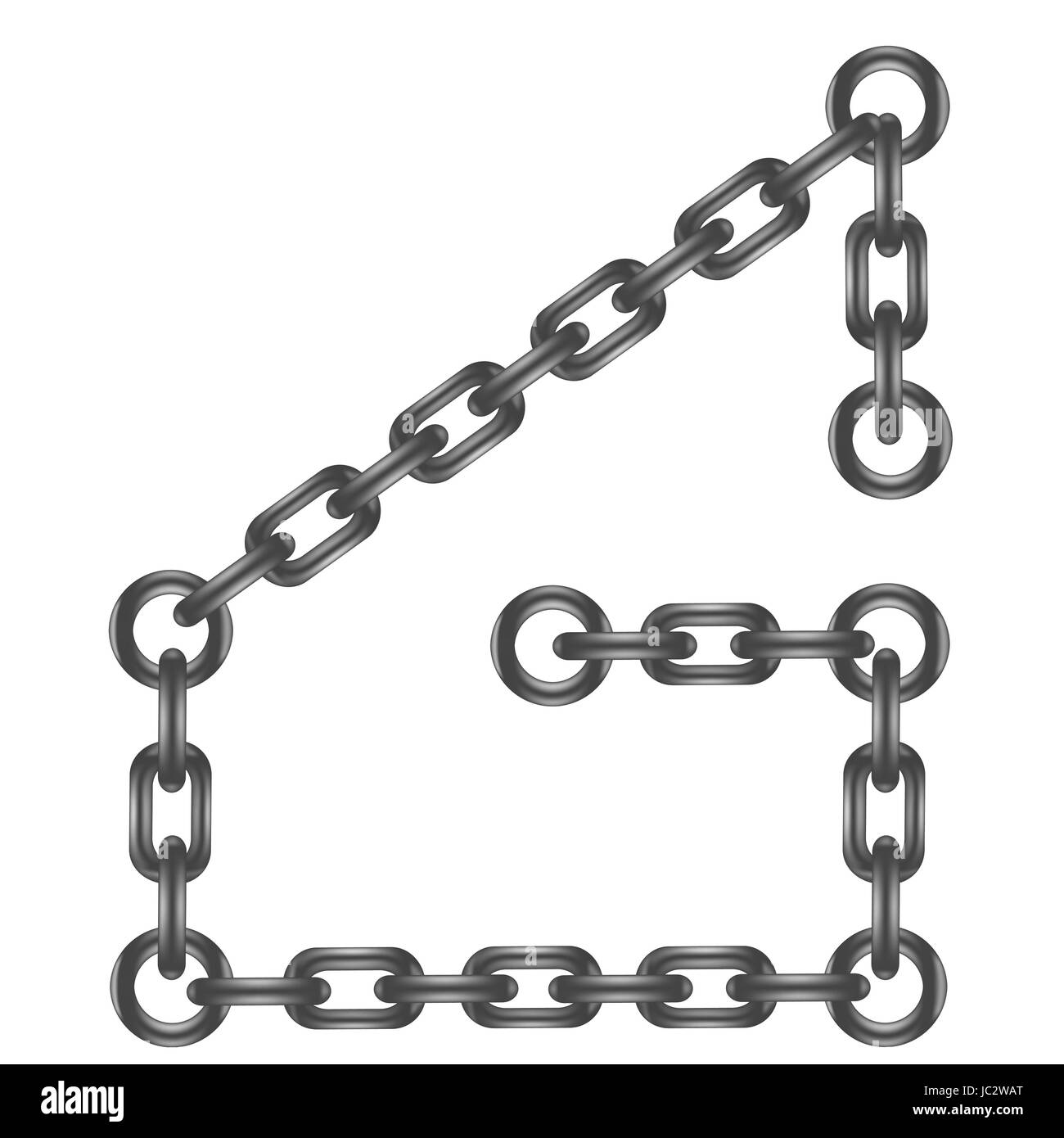 colorful illustration with chain letter on a white background for your ...