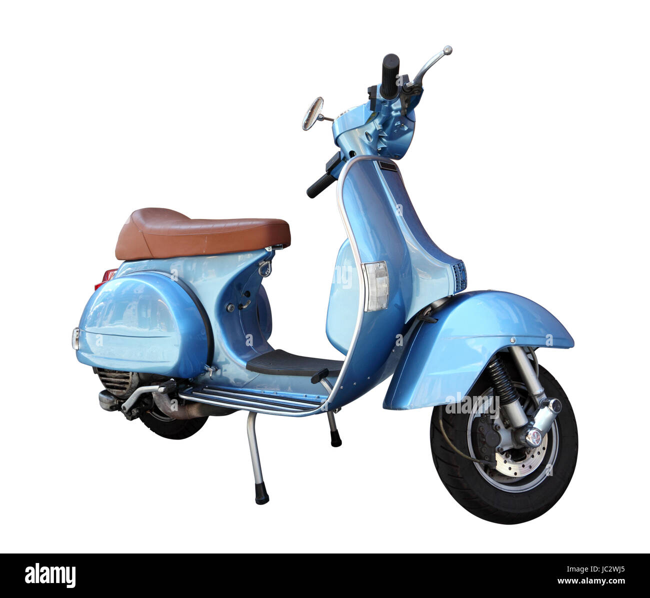 Classic scooter isolated on a white background Stock Photo - Alamy