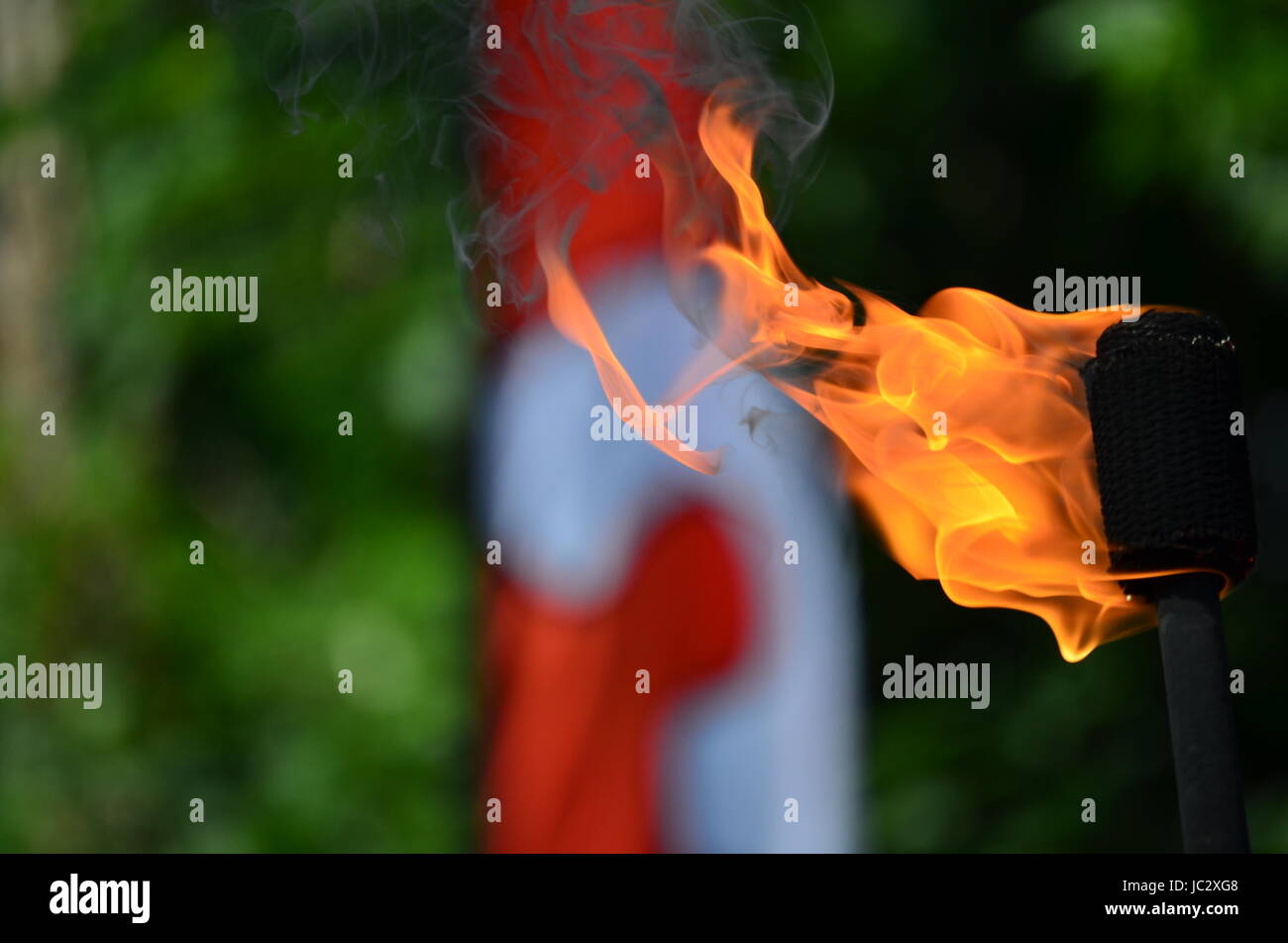 Juggling Fire Torch Stock Photo - Alamy