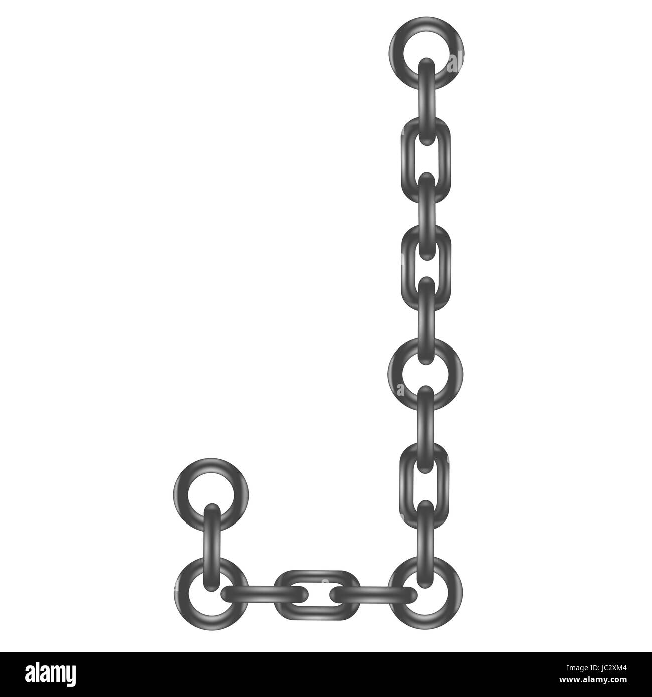 illustration with chain letter on a white background for your design ...