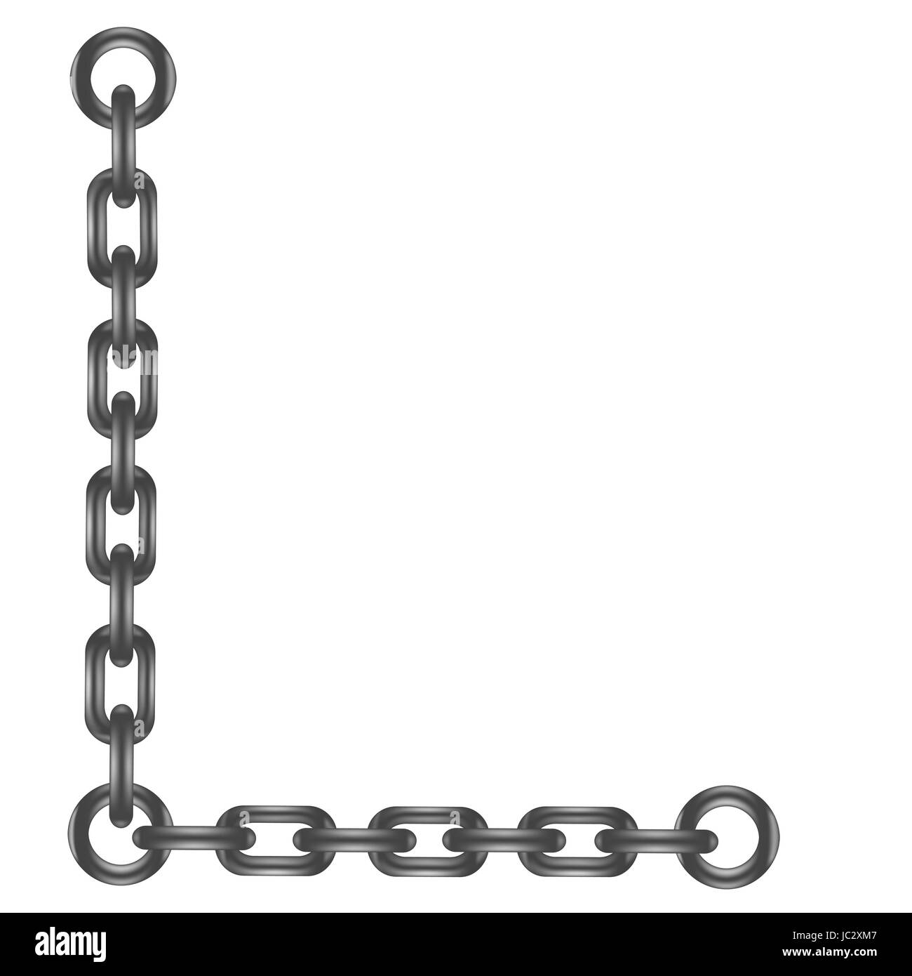 illustration with chain letter on a white background for your design ...