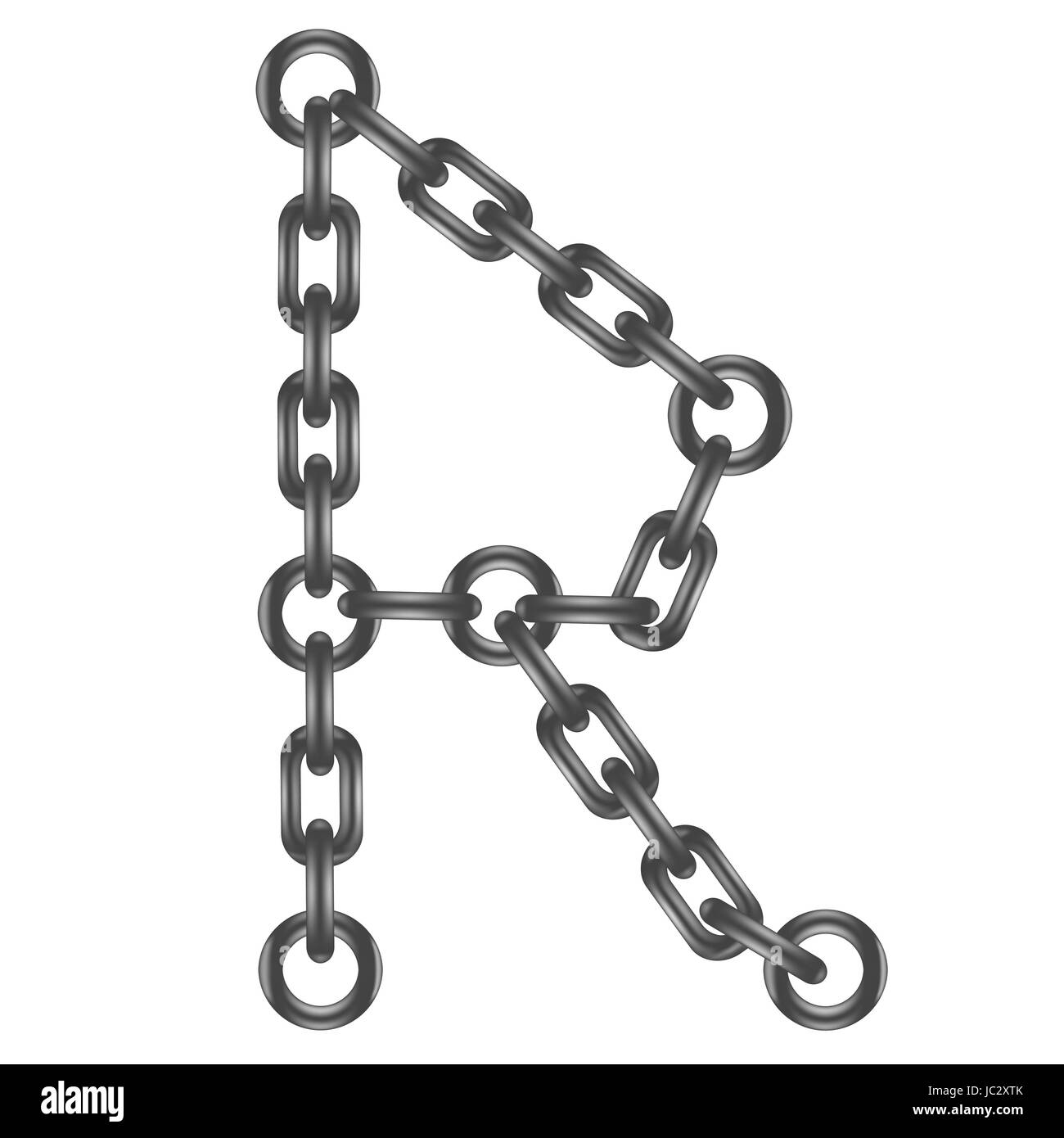 illustration with chain letter on a white background for your design ...