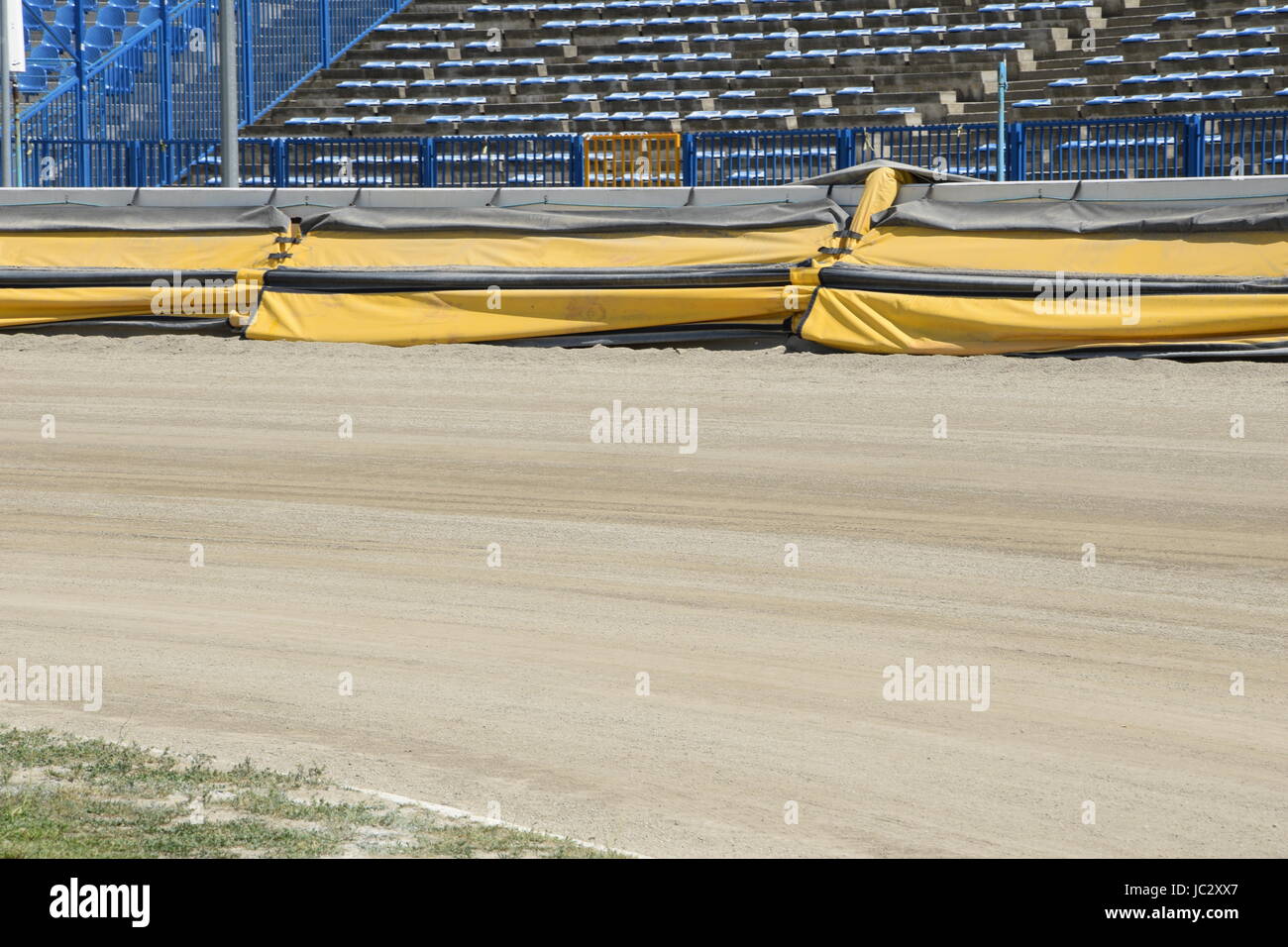 Motorcycle speedway track with stand Stock Photo - Alamy
