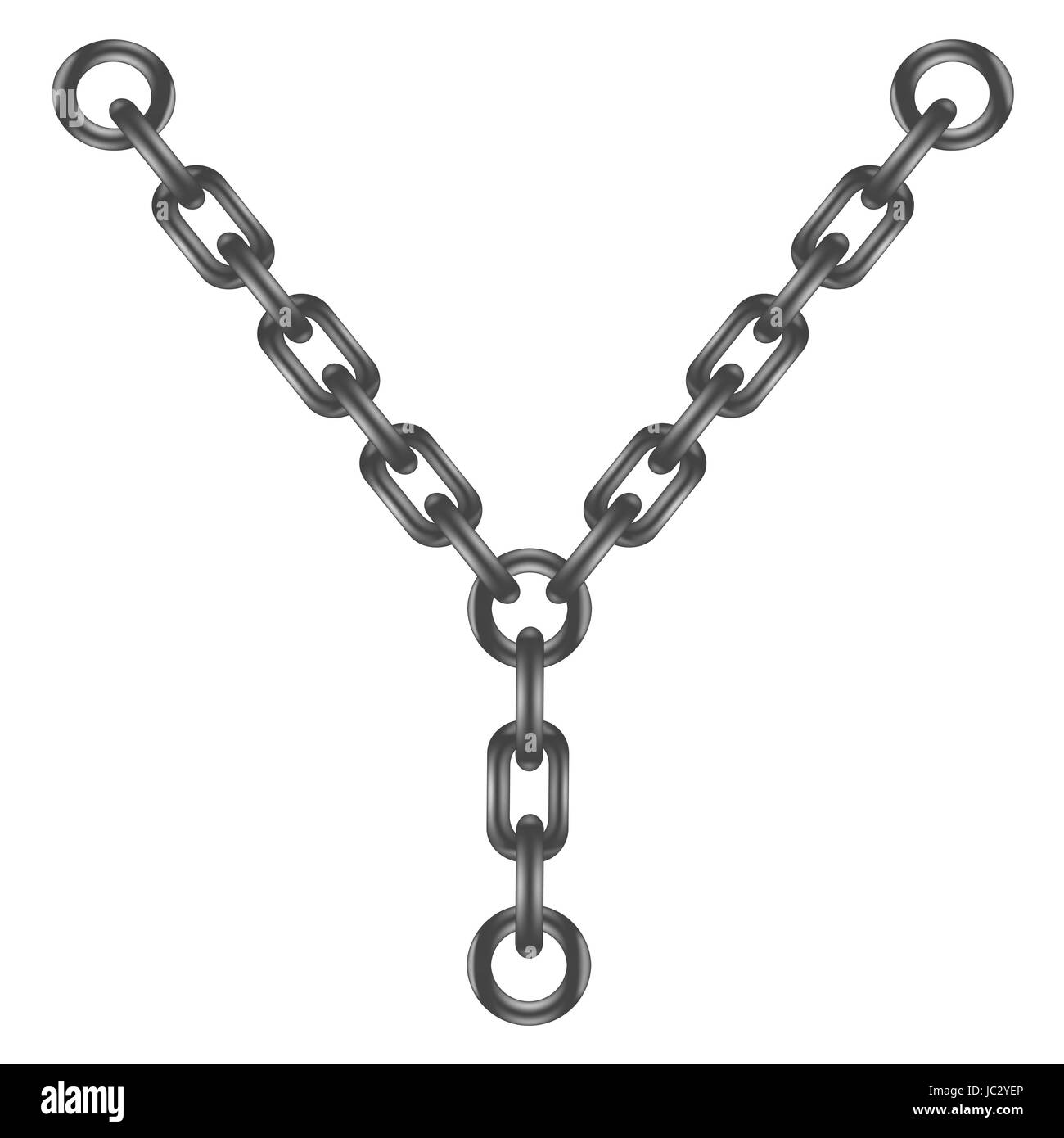 illustration with chain letter on a white background for your design ...