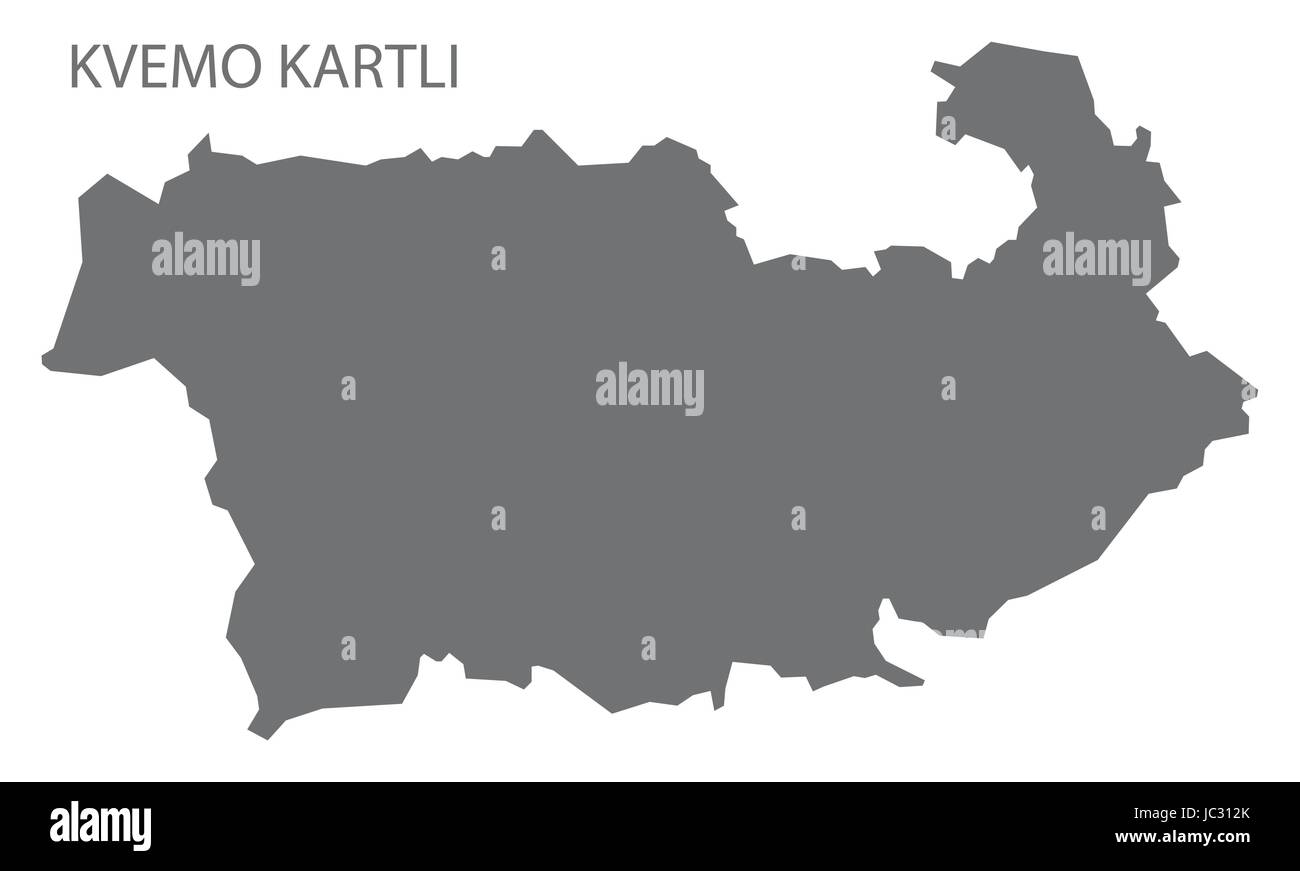 Kvemo Kartli map grey illustration silhouette Stock Vector Image & Art ...