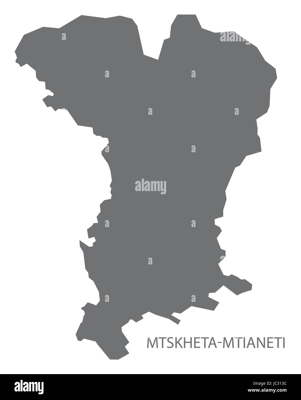 Mtskheta-Mtianeti map grey illustration silhouette Stock Vector Image ...