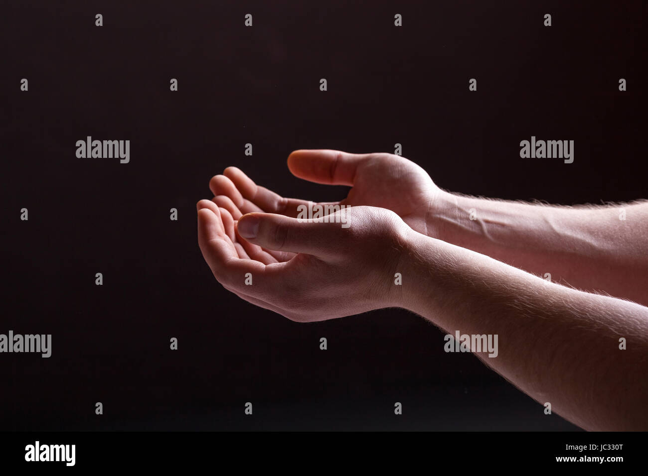 Two open empty hands palms hi-res stock photography and images - Alamy
