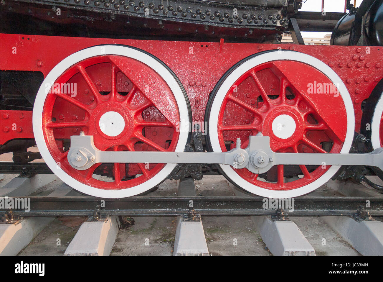 Details of exterior of an old steam train Stock Photo - Alamy