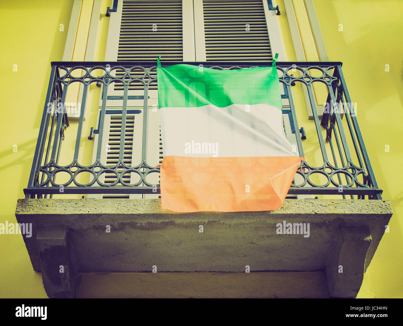 Vintage retro looking The national Irish flag of Ireland (IE Stock ...