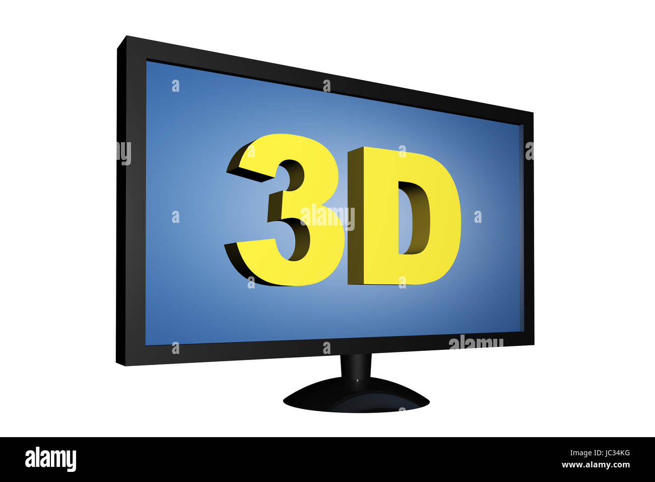 Plasma LCD TV Isolated on White Background Stock Photo - Alamy