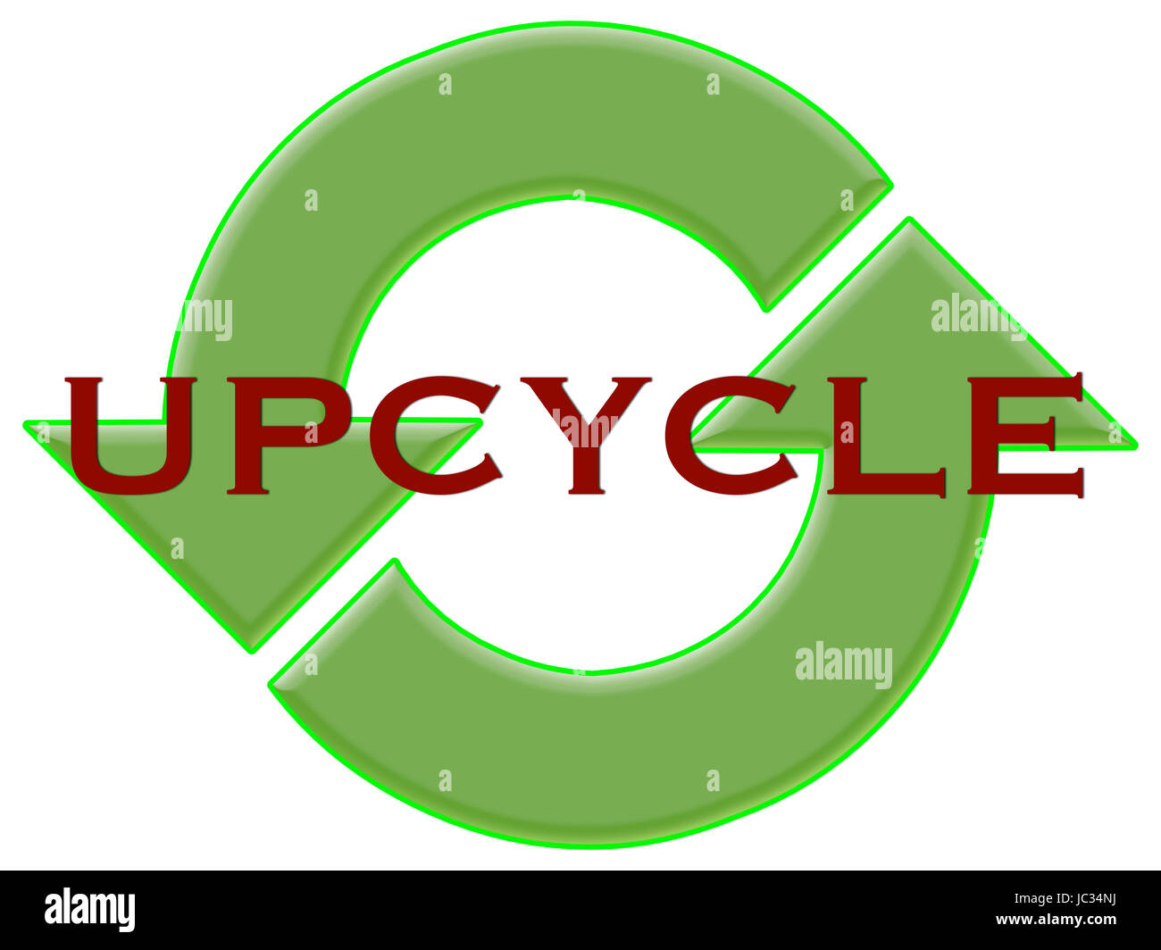 A symbol to encourage upcycling, a way of reusing things in a new way ...