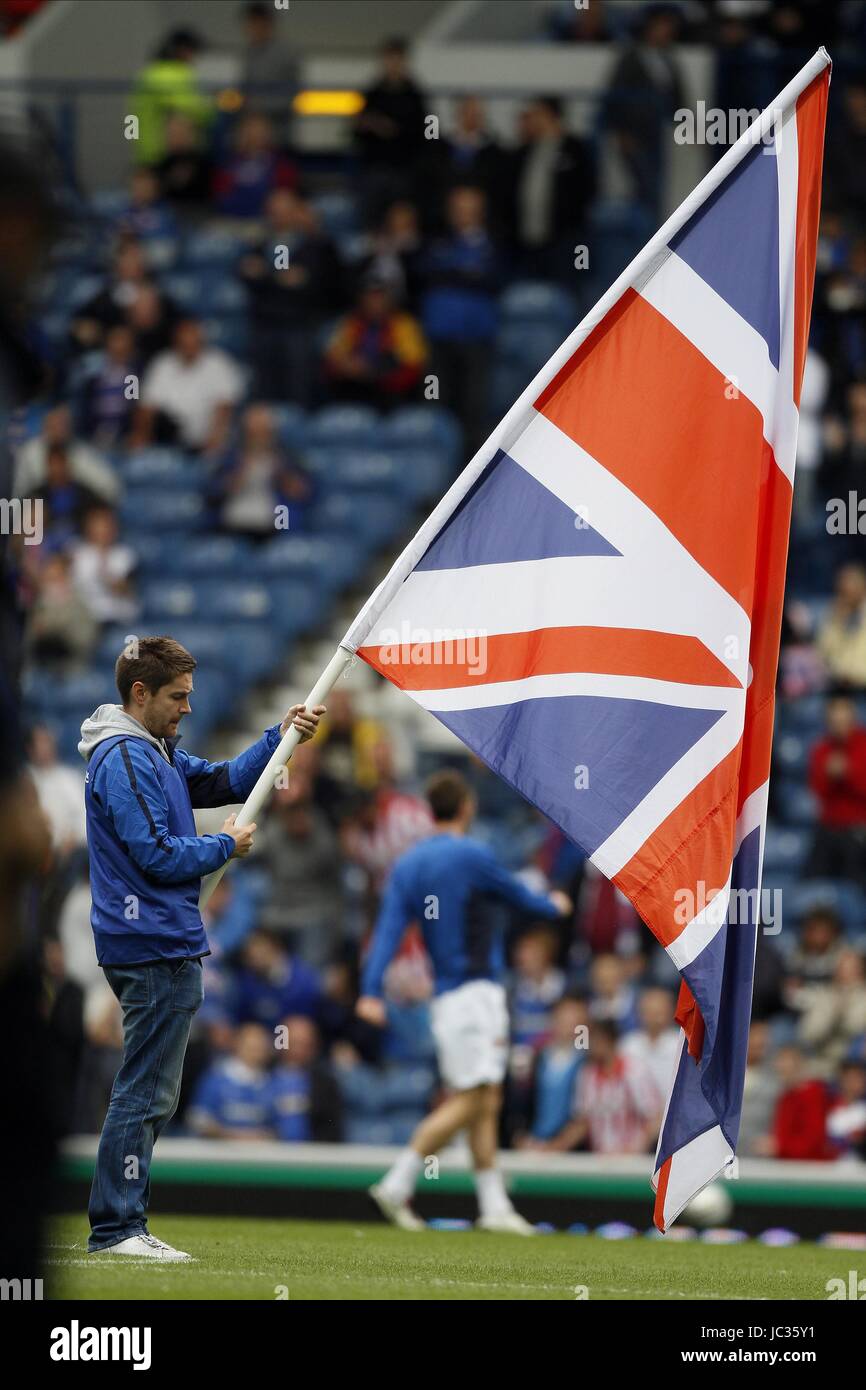 UNION JACK FLAG GLASGOW RANGERS FC GLASGOW RANGERS FC IBROX GLASGOW ...