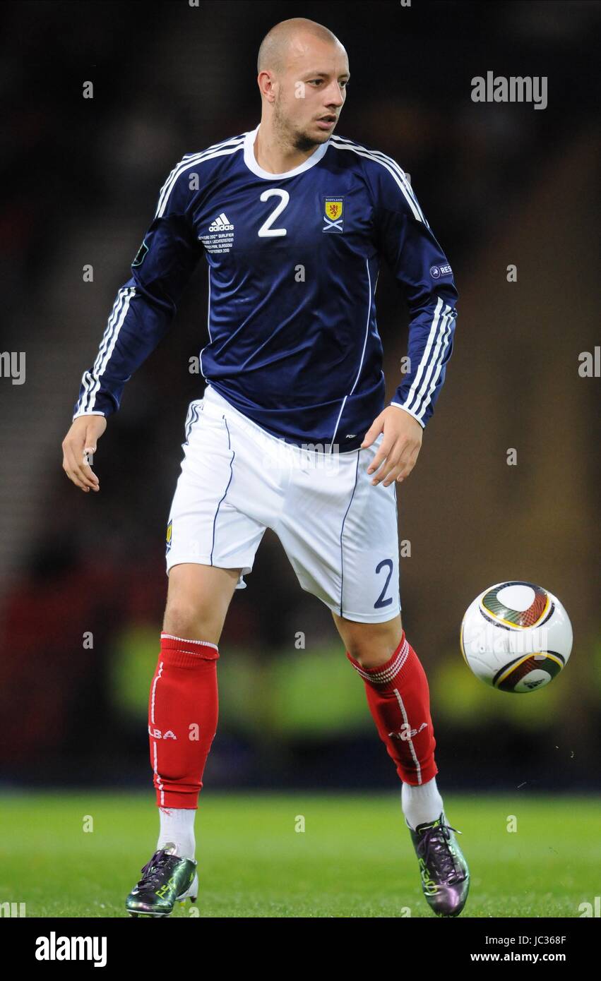 ALAN HUTTON SCOTLAND HAMPDEN PARK GLASGOW SCOTLAND 07 September 2010 ...