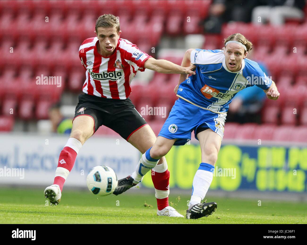 JORDAN HENDERSON & RONIE STAM WIGAN ATHLETIC V SUNDERLAND JJB STADIUM ...