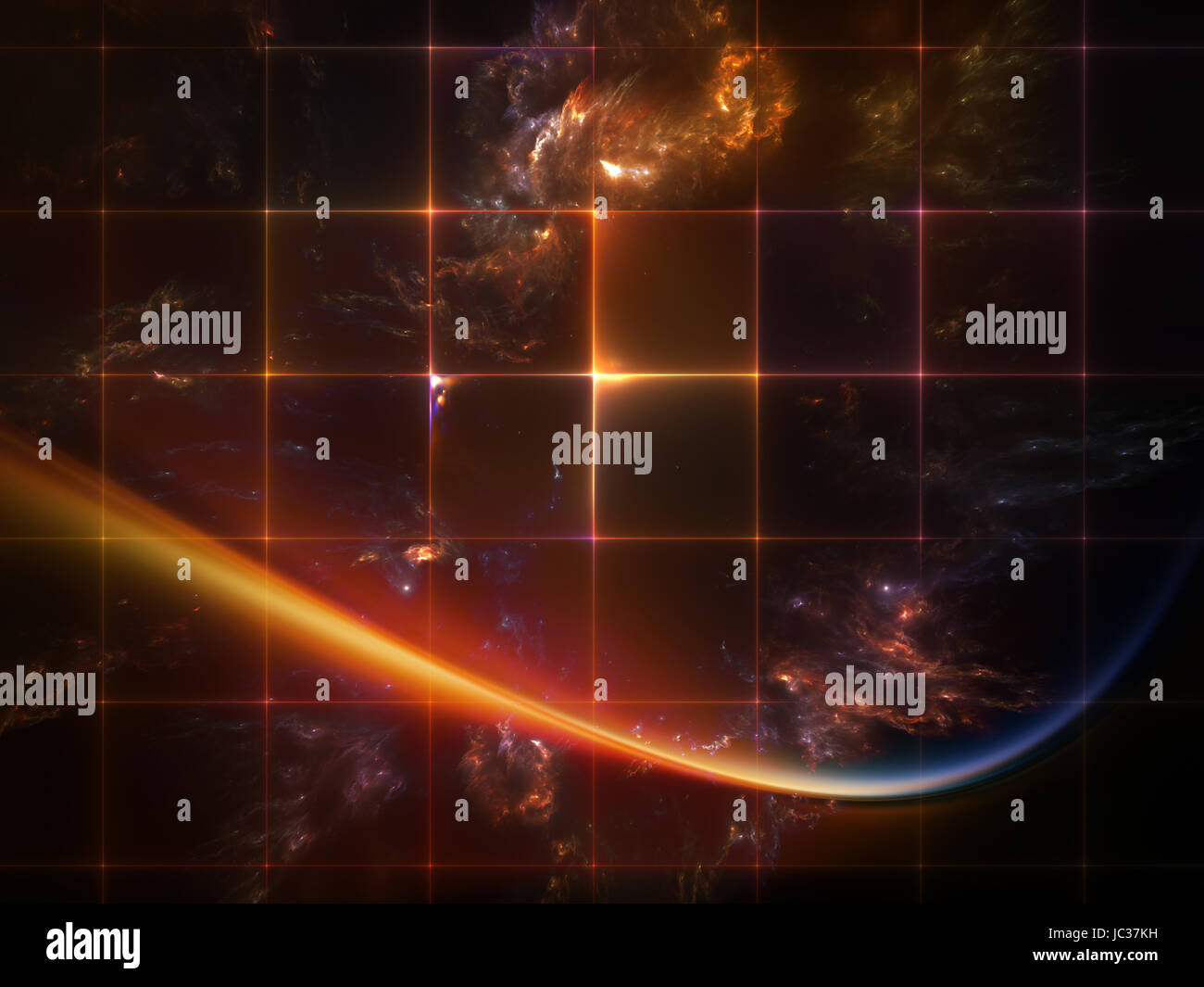 Geometry of Space series. Composition of conceptual grids, curves and ...