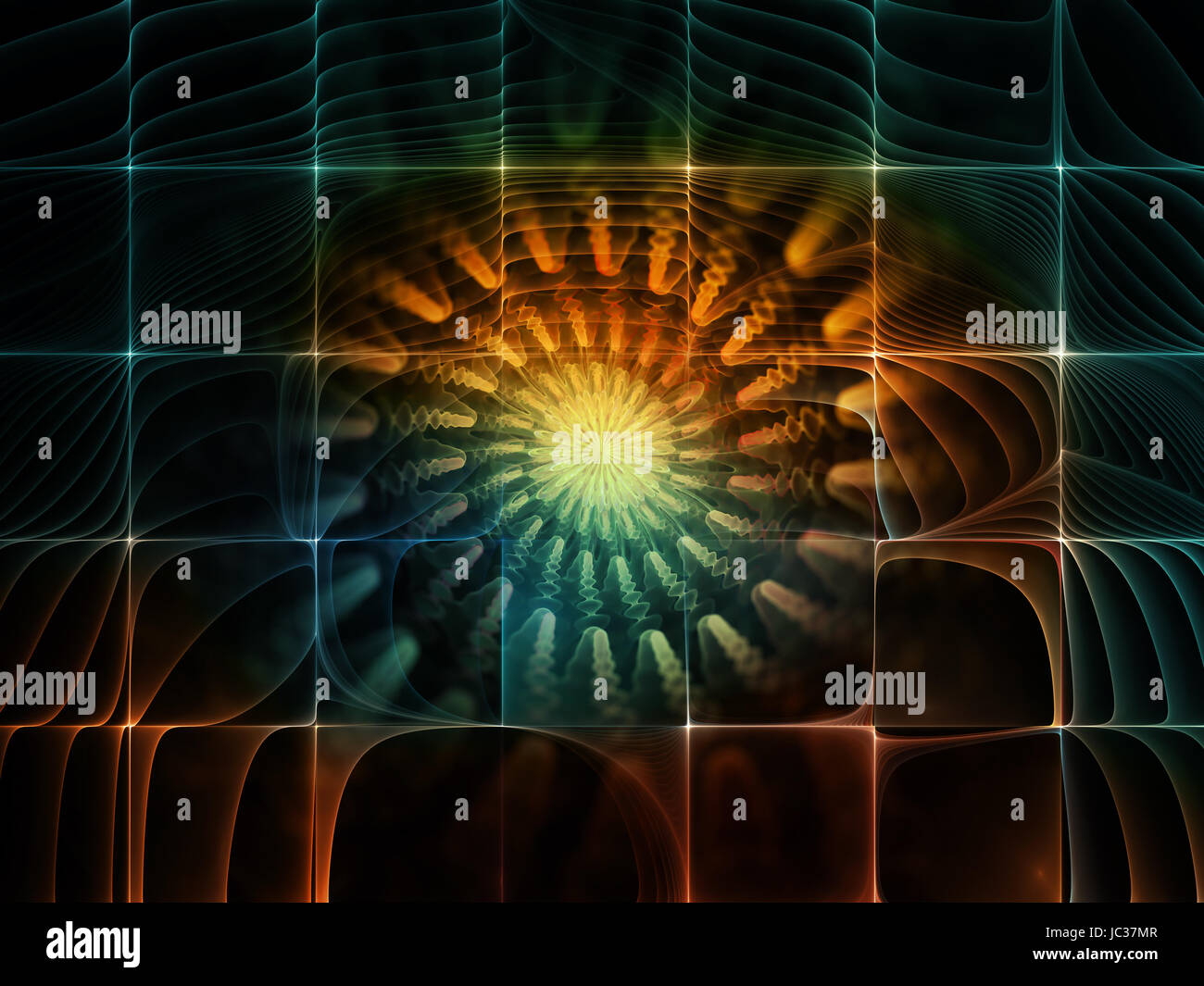 Geometry of Space series. Creative arrangement of conceptual grids ...