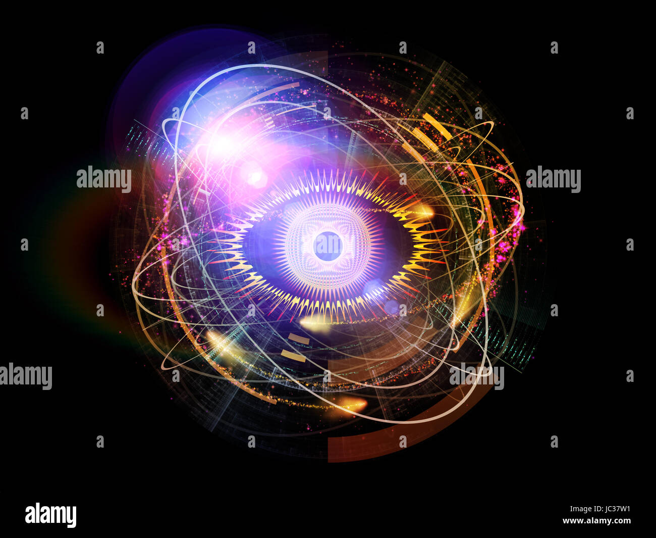Eye Particle series. Arrangement of eye shape and fractal elements on ...