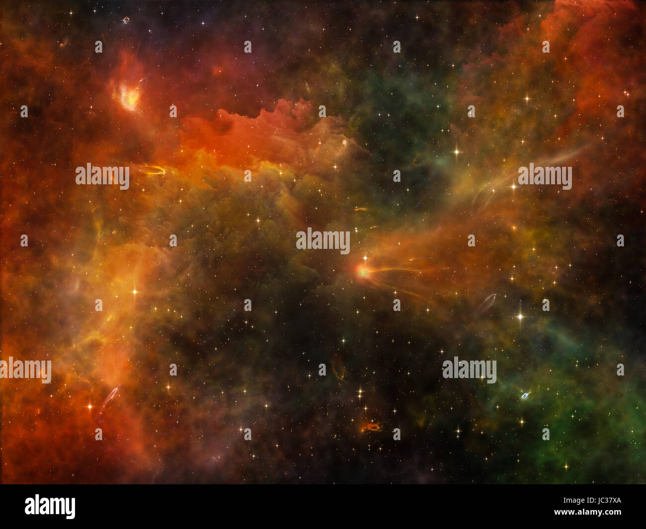 Deep Space series. Design composed of nebula, stars and colors as a ...
