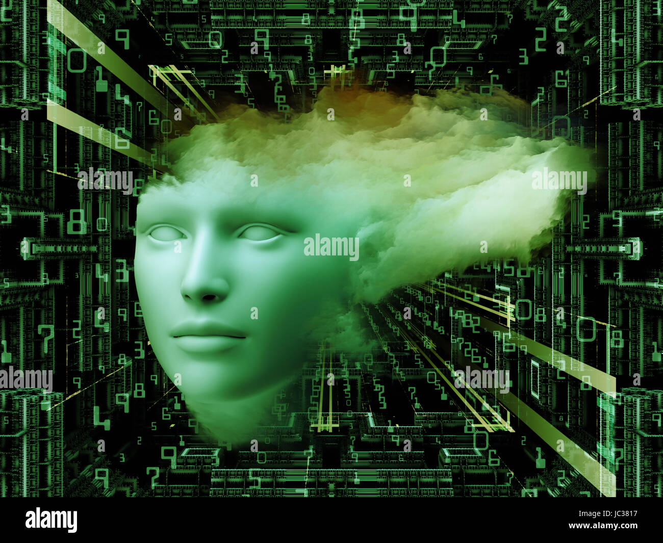 Matter Can Dream series. Composition of fractal frames, graphic ...