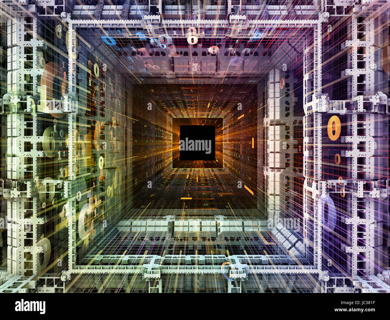 Matter Can Dream series. Composition of fractal frames, graphic ...