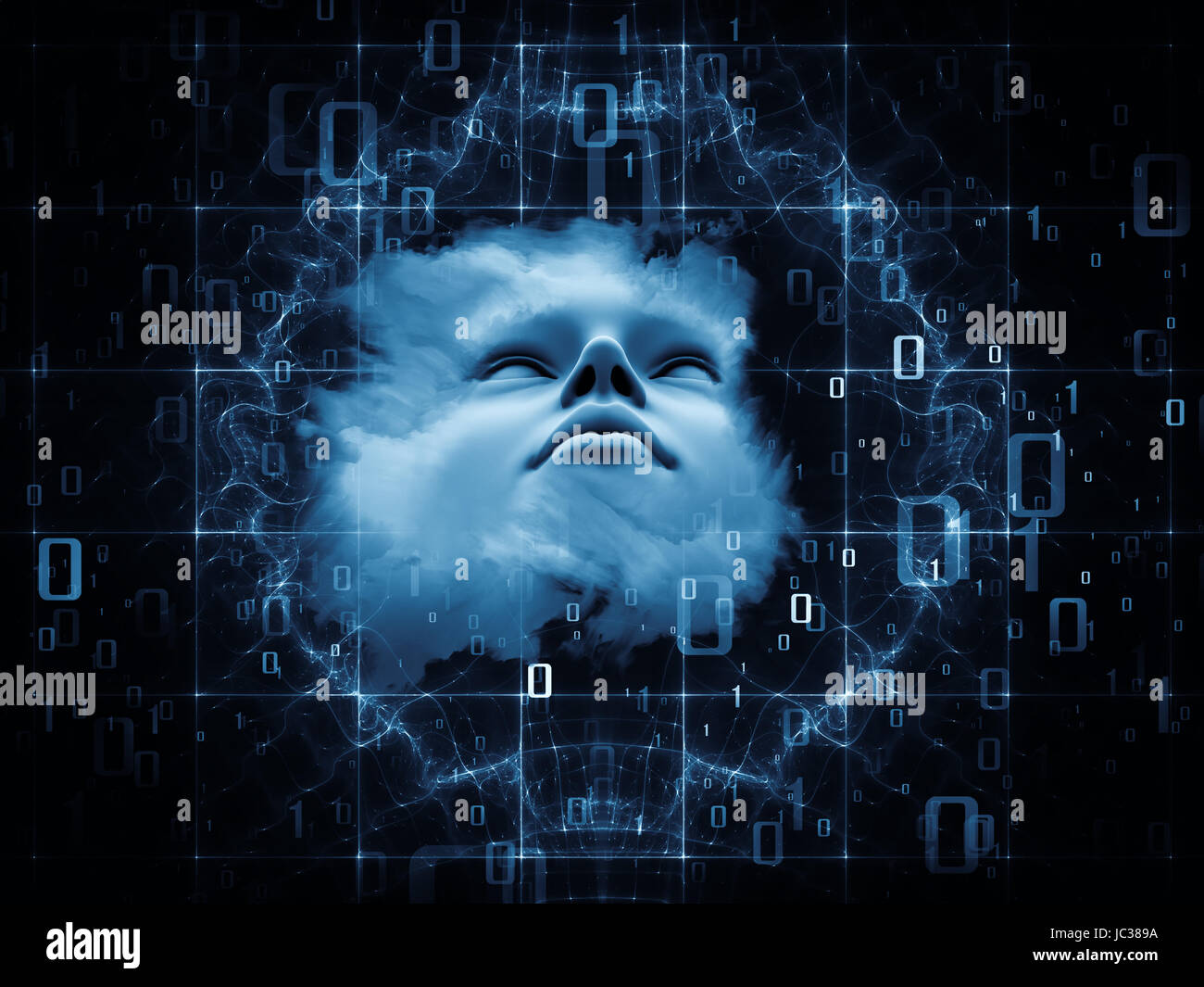 Anthropocentric series. Design composed of human face and design ...