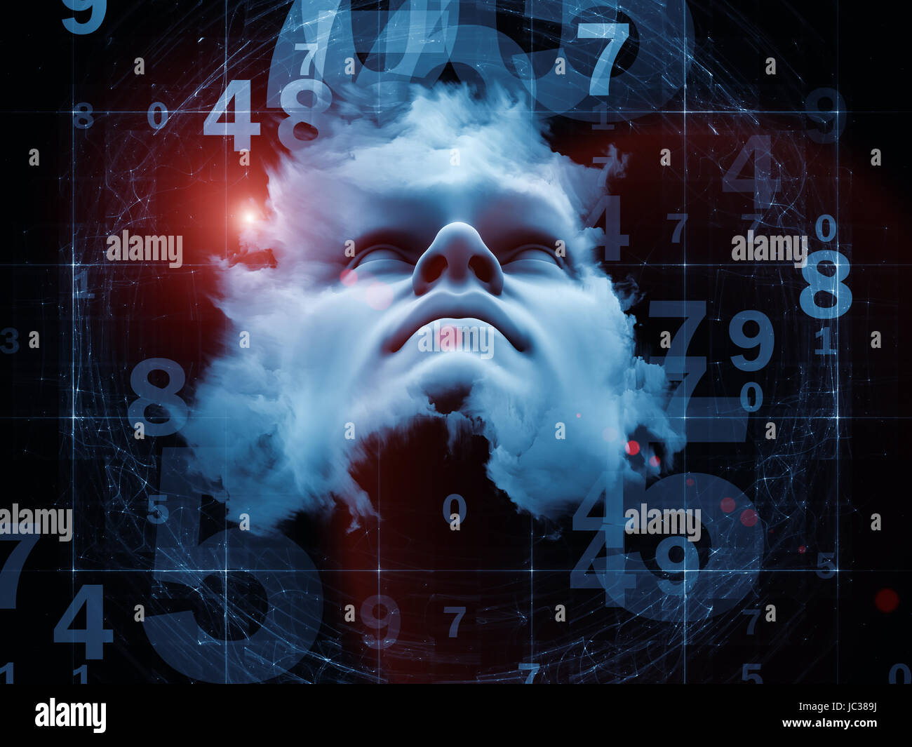 Anthropocentric series. Design composed of human face and design ...