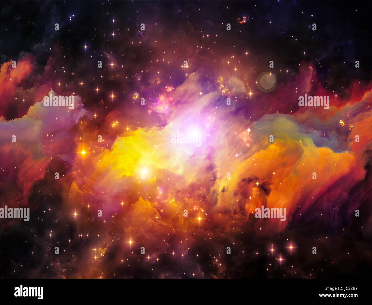 Colors in Space series. Creative arrangement of colorful clouds and ...